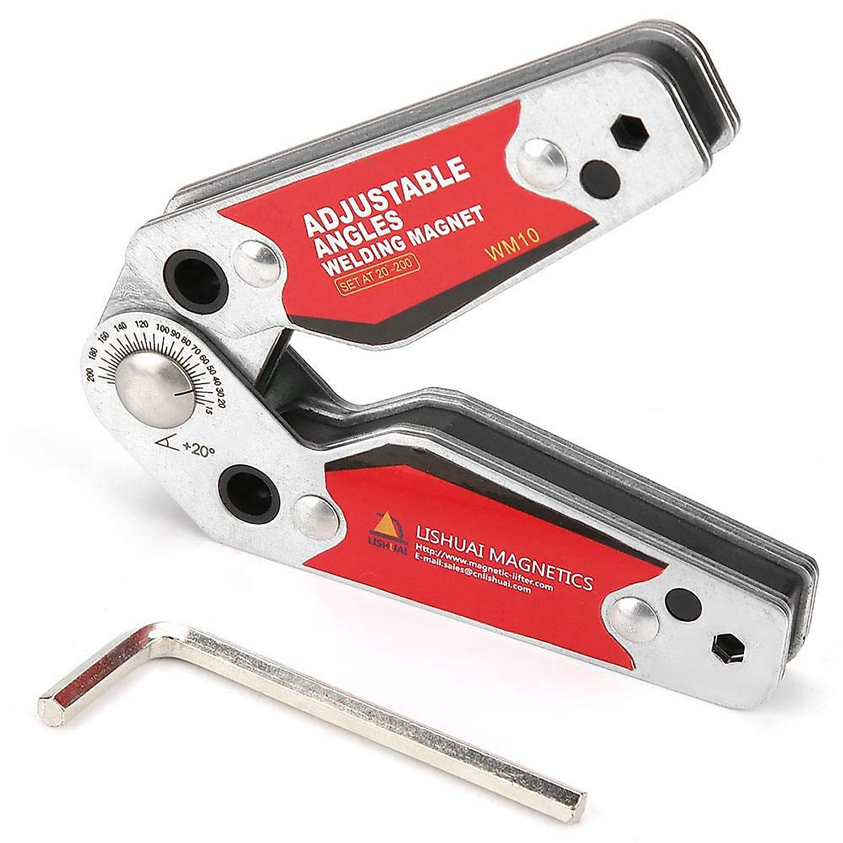 Welding Holder, 20°-200° 12cm / 4.7inch Mini Multi Adjustable Angles Welding Magnet Magnetic Holder Welder Tool Accessories Welding Tool Holder