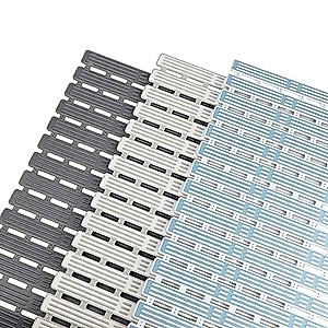 Qidordour Bath Mat for Tub Non Slip Shower Mat, 35.4 x 15.7 Inch Long Bathtub Mats with Suction Cups and Drainage Holes, Anti Slip Soft Bathroom Mat for Inside Shower Stall Tray Toilet Floor, Grey