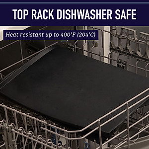 Leash Boss Dog Food Mat for Food and Water Bowls, Waterproof Silicone Pet Feeding Tray with Tall Raised Edges, Cat & Dog Placemat, Grey, 30 x 22 XXL