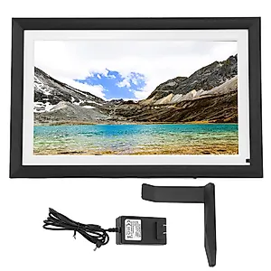 Electric Album, 100‑240 V, Auto Photo Rotation, 15.6 in. Electric Photo Frame Wooden Frame for Home (US Plug)