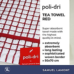 Samuel Lamont & Sons Poli Dri Tea Towel Red