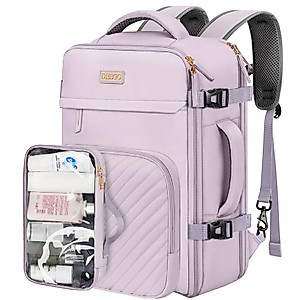 Travel Backpack for Women, Airline Approved Carry on Luggage Backpack with a Toiletry bag, Travel Essentials, College Backpack Fits 15.6 Inch Laptop with a Anti-theft Pocket, Gifts for Women, Purple