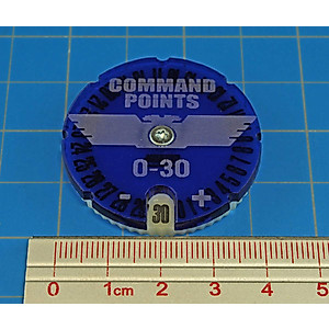 LITKO Command Points Dial #0-30 Compatible with Warhammer 9th Edition, Translucent Blue & Ivory
