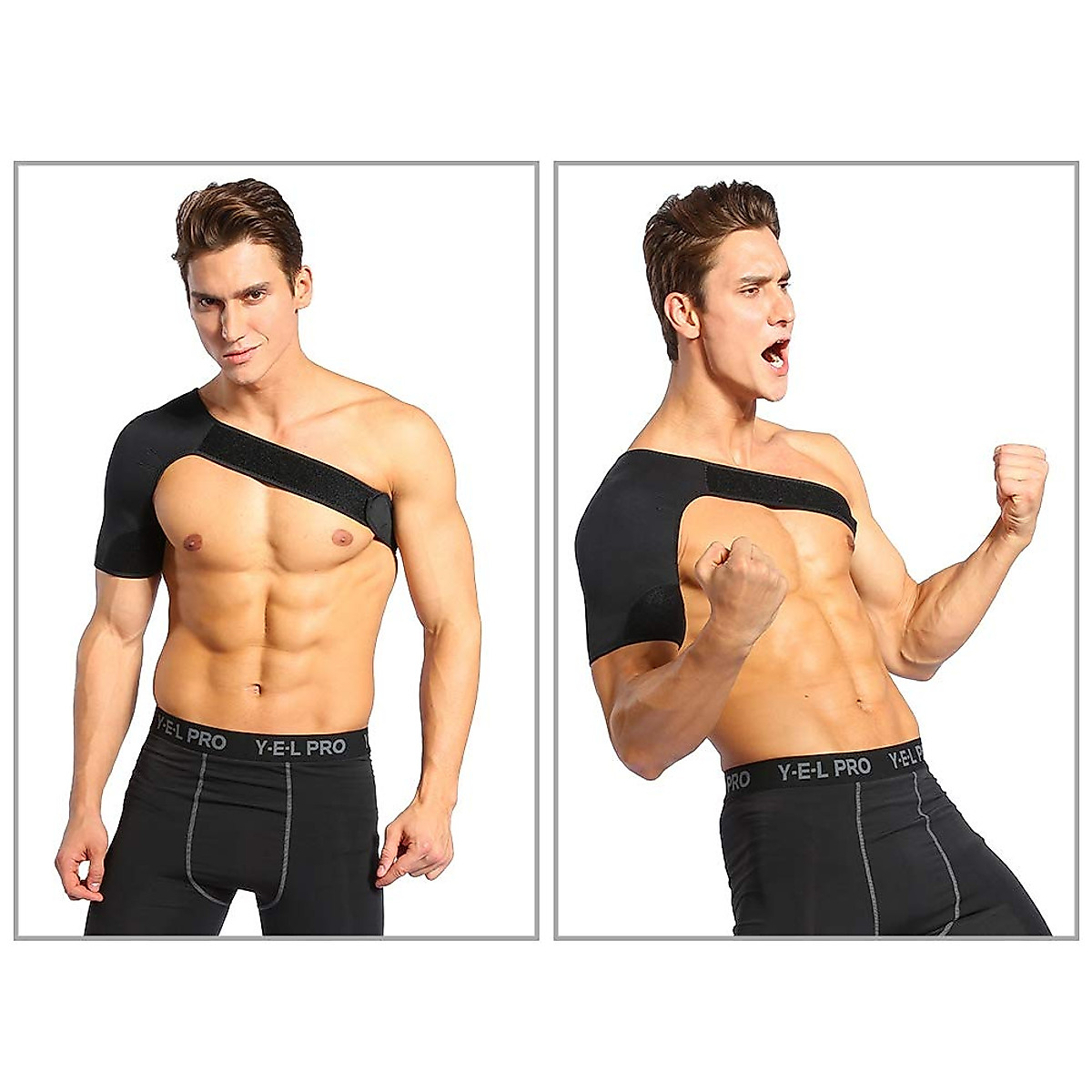 Compression Recovery Support Right Shoulder Stability Brace, Arm Injury Prevention Stabilizer Shoulder Compression Sleeve for Rotator Cuff Pain Relief for Sports Protective Gear