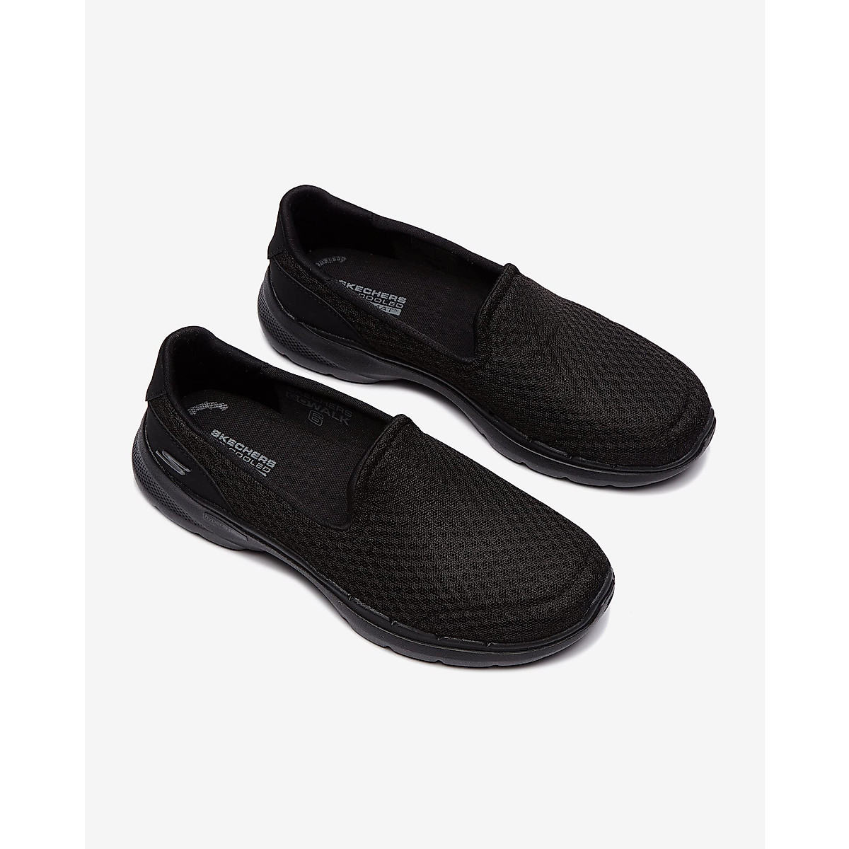 Skechers womens Go Walk 6 - Big Splash Sneaker, Black, 7.5 Wide US