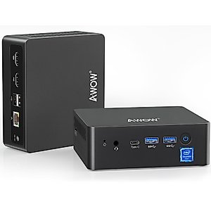 AWOW Mini PC Windows 10, 8GB RAM 128GB Storage Mini Desktop Computer, Intel J4115 Micro Computer Support 4K Triple Screen Display, 2.4G/5G WiFi, HDMIx 2, USB3.0X 2, Gigabit Ethernet, Bluetooth4.2