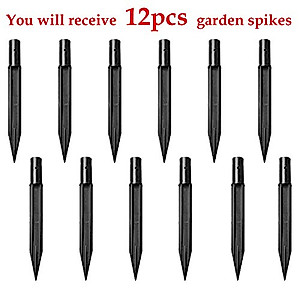 Solar Light Stakes Path Light Replacement Plastic Stakes Ground Solar Torch Light Spikes for Garden Lamps Small Size(12PCS)