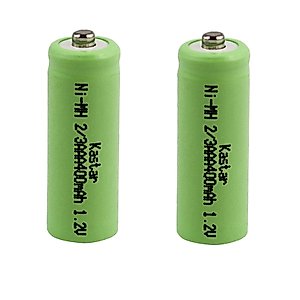 Kastar 2-Pack 2/3AAA 1.2V Ni-MH Button Top Battery Replacement for Alpine SLA390 Lawn Lights, Alpine 2/3AAA NI-CD 1.2V 120mAh Battery, Alpine Corporation Solar Battery, Outdoor Solar Garden Art Light