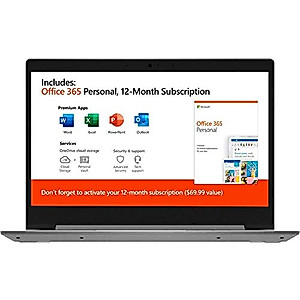 Lenovo 2020 IdeaPad Laptop ComputerAMD A6-9220e 1.6GHz 4GB Memory 64GB eMMC Flash Memory 14" AMD Radeon R4 AC WiFi Microsoft Office 365 Platinum Gray Windows 10 Home