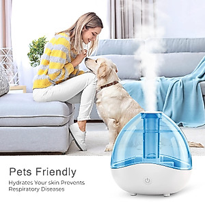 Cool Mist Humidifiers for Bedroom Large Room, Lerat Baby Humidifier with Night Light for Nursery, Auto Shut-off & Quiet Operation Humidifier for Plants, Air Ultrasonic for Pets, Indoor, Home, Office