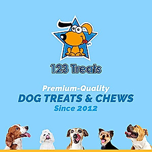 123 Treats Meaty Dog Bones, 100% Natural Knee Cap Beef Bone Dog Treats, No Additives, Made from Premium USA Grass Fed Beef, Tasty Long Lasting Chews for Dogs, Improve Oral Health, Pack of 10