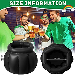 2 Pack Large Halloween Inflatable Cauldron Drink Cooler Halloween Cooler for Drinks, Witch Cauldron Beverage Holders for Halloween Party Decoration Witch Party Supplies, 22 x 18 Inch
