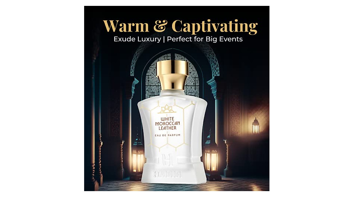 H HABIBI White Moroccan Leather Cologne for Men