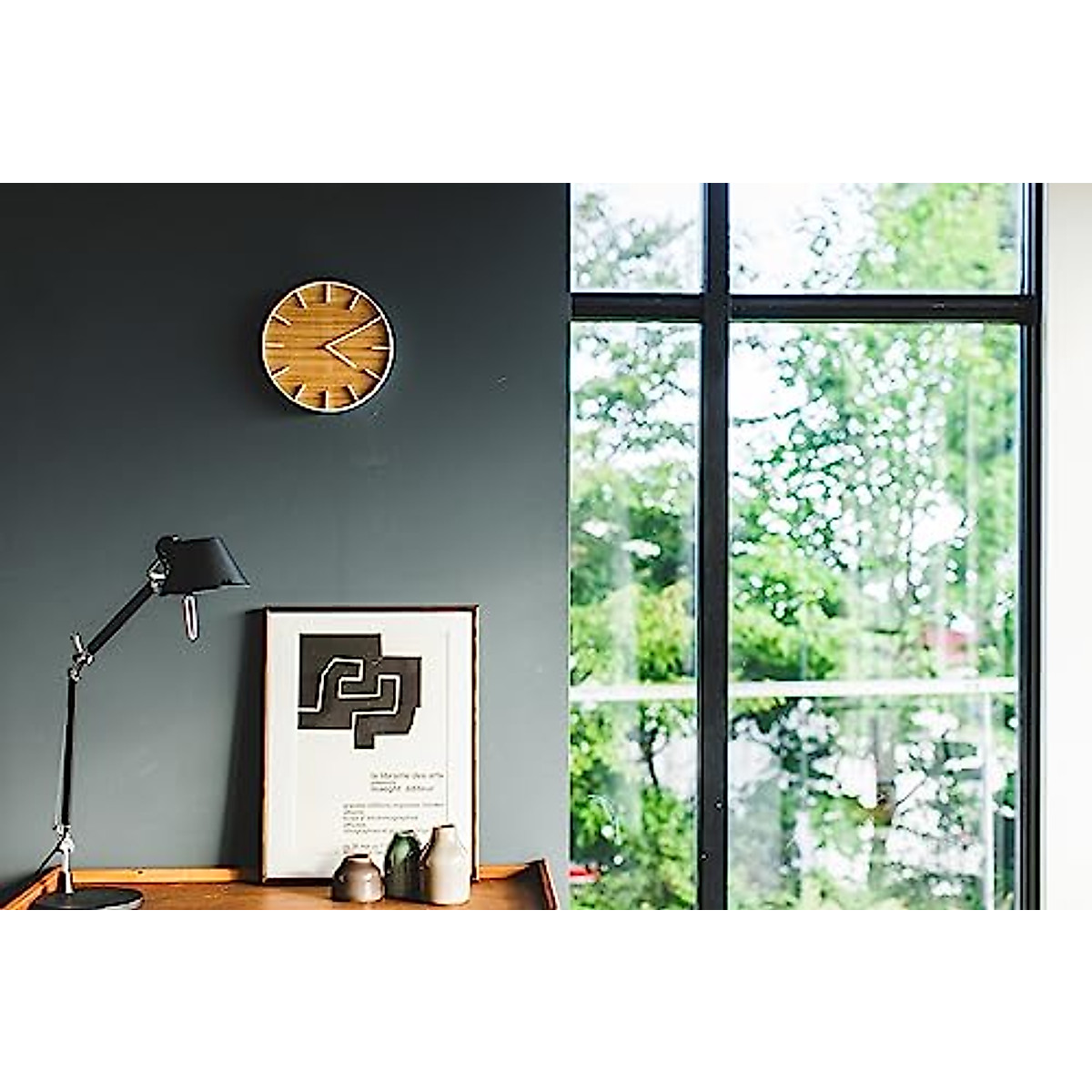 Yamazaki Home Wall Clock - Modern Wood Home Decoration Steel + Wood One Size Ash