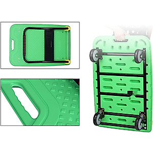 Platform Truck Flat Handtruck Metal Platform Truck with Wheels Moving Dolly Cart Load 880lb-1100lb Folding Push Cart Heavy Flatbed Cart Reliable