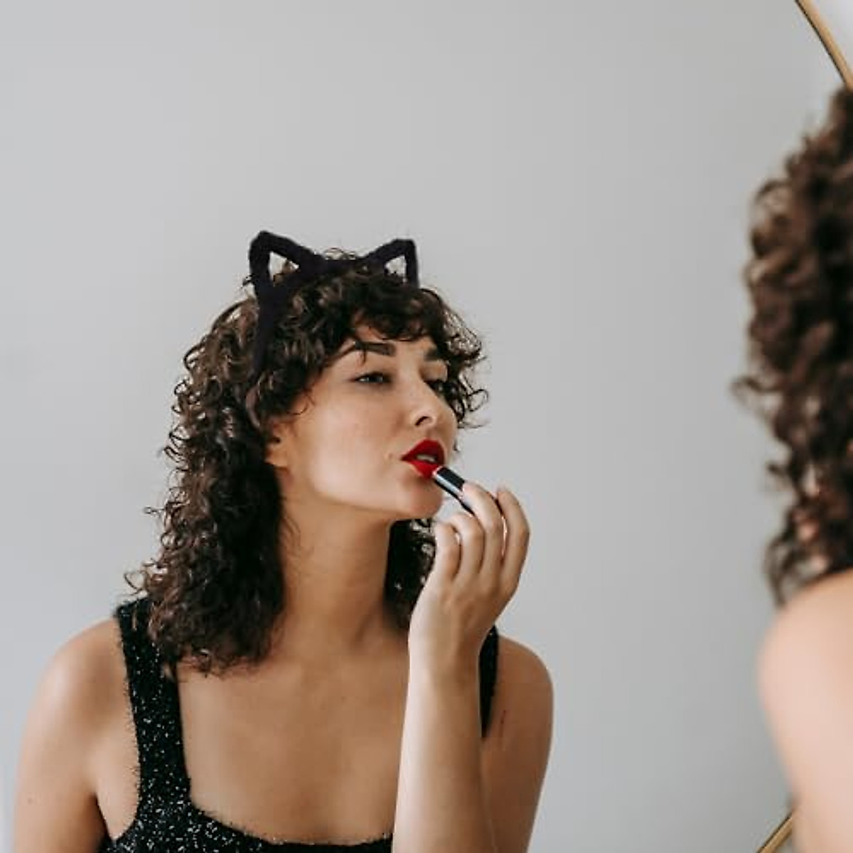 GAFATORY 6 Pack Cat Ears Headband Plush Headbands for Women Washing Face Cute Headband for Girls Kitty Headbands Festival for Halloween Furry Headbands for Party Cosplay Make Up