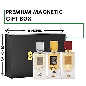 Ana Abiyedh EDP - 60ml unisex I Oriental with a Classic Combination of Oudh, Roses & Vanilla I Energizing Oud Fragrance I Vanilla, Jasmine, White Musk, Ambergris & Saffron I by Lattafa Perfumes (Discovery Gift Set)