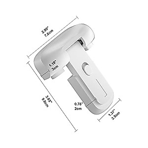SAFELON 2 Pcs Baby Safety Fridge lock, Child Proof Refrigerator Freezer Door Lock, Protect Refrigerators With Damaged Sealing Strips ( White )