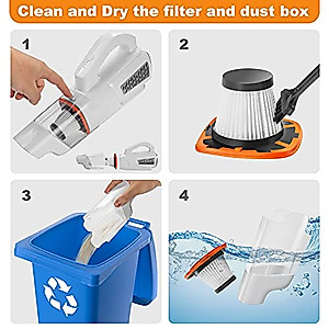 Wapasoo Vacuum Cleaner Handheld Vacuum - 2 Speed Mini Vacuum, Pet Hair Vacuum Cleaner, Lightweight and Rechargeable Car Vacuum Hand held vacuuming Cordless for Car Home Office