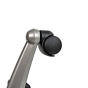 EMMA + OLIVER Black Mid-Back Mesh Drafting Chair with Graphite Frame and Flip-Up Arms