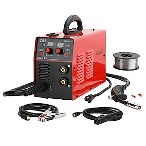145Amps Mig Welder, 110V Mig Welding Machine & Gasless Flux Core Mig Wire, Mild Steel E71TGS 0.035'' Diameter, 2-Pound Spool