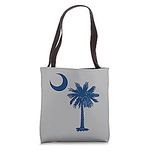 South Carolina State Flag Palmetto Tree Crescent Moon SC Tote Bag