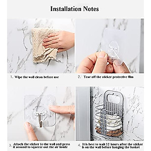 CARURLIFF Collapsible Laundry Basket Wall Hanging Orgainzer Bathroom Foldable Dirty Clothes Hamper with Handle (White-Large)