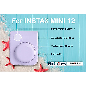 Fujifilm Instax Mini 12 Instant Film Camera Lilac Purple, Fuji Instax Mini Instant Film 40 Sheets, Instant Camera Gift Bundle