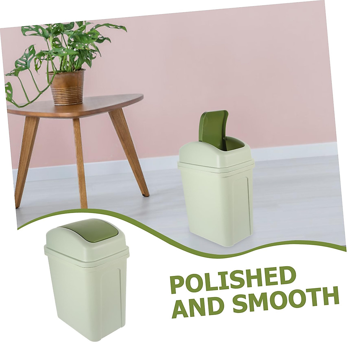 Shake Lid Trash Can Household Trash Can Thicken Garbage Bucket Plastic Trash Can Thicken Trash Bucket Restroom Trash Can Small Trash Can with Flip Lid Trash Cans with Lids Trashcan