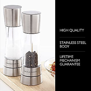 COLE & MASON Derwent Pepper Grinder - Stainless Steel Mill Includes Gourmet Precision Mechanism and Premium Peppercorns