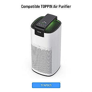 TOPPIN Filter Replacement TPAP005 AP005 TP-AP005 Air Purifier H13 True HEPA Air Filter to Clean Pets Hair Smoke Odors Dust Pollen Home and Room 2000 sq ft