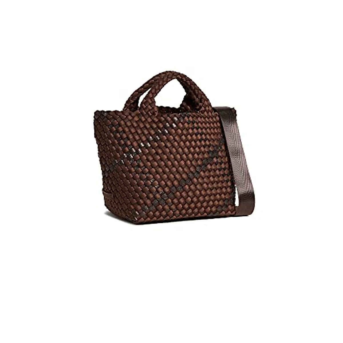 Naghedi Women's St Barths Mini Plaid Tote, Umber, One Size