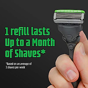 Schick Hydro 5 Sense Sensitive Skin Razor with Shock Absorb Technology for Men, 1 Handle with 2 Refills