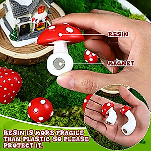 6 Pcs Mushroom Magnets for Fridge Kitchen Decor Magnets 3D Resin Refrigerator Magnet for Home Office Calendar Whiteboard Metal Furniture Decoration