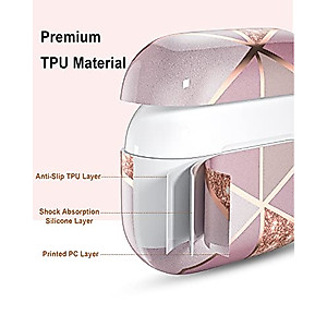 DGege for Airpods Pro Case, Cute Women Airpod Pro 2 Case Cover TPU Protective Skin with Keychain Accessories Compatible with Apple Airpods Pro 1st/2nd Generation Charging Cases, Geometric