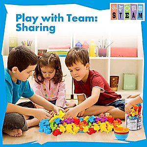 UNIQUE KIDS Counting Educational Learning Toy Set with Sorting Cups – Fun Color Classification and Math Training Game for Toddlers and Preschoolers Ages 3 and Up (Transport Vehicles)
