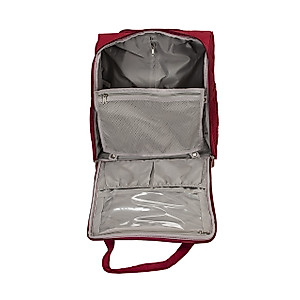 Rockland Melrose Upright Wheeled Underseater Carry-On Luggage, Red, 16-Inch