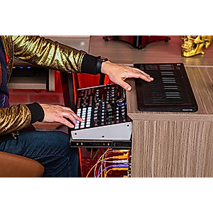 Gator Frameworks Elite Series 10U Studio Rack Desk with Slide-Out Tray and Rear Cable Passthrough; Dark Walnut Finish (GFW-ELITEDESKRK-BRN)