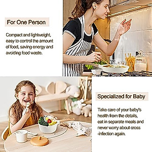 Pots and Pans Set Nonstick - YIIFEEO 3 Piece Granite Kitchen Cookware Sets 8" Non stick Frying Pan and 1.5 Qt Sauce Pan with Lid, Induction Cookware, Small Non Toxic Pans for Cooking Pasta Pot Gifts