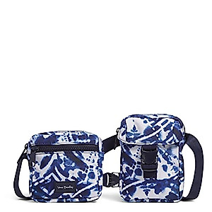 Vera Bradley Women's Recycled Lighten Up Reactive Convertible Belt Bag Sling Crossbody Bag, Island Tie-Dye, One Size