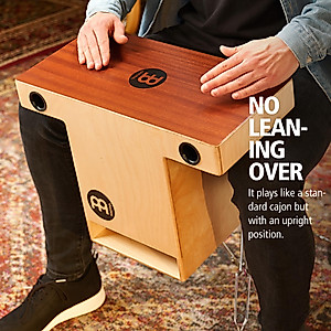 Meinl Percussion Turbo Slaptop Cajon Box Drum with Internal Snares and Bass for Acoustic Music — NOT Made in China — Play with Your Hands, Mahogany, 2-Year Warranty (TOPCAJ2MH)