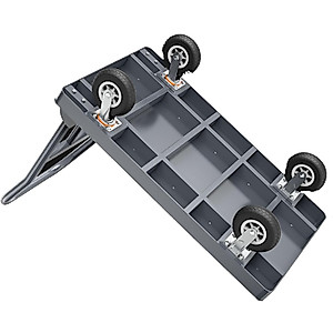 Platform Truck Platform Truck Stainless Folding Push Cart with 4 Inch Wheel Flatbed Cart Load 300kg Moving Dolly Cart Light Flat Handtruck Reliable