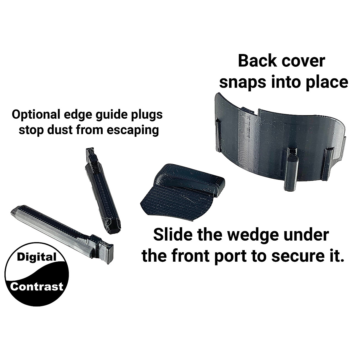 DigitalContrast Dust Port, fits Bosch 1617EVS Fixed Base RA1161 Router, to 2.5" flex hose