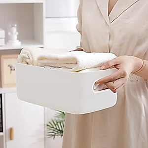 6Pcs Clear Plastic Storage Bins, Perfect for Kitchen Organization or Pantry Organization and Storage, Medium Fridge Organizer Plastic Bins, Pantry Organization