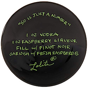 Designs by Lolita “50 is Just a Number” Hand-painted Artisan Wine Glass, 15 oz.