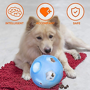 LumoLeaf Dog Treat Ball, 5" Interactive Pet Treat Dispensing Ball Toy with Adjustable Difficulty Setting, Slow Feeder Dog Puzzle Toys and Dog Enrichment Toys for Small to Medium Dogs and Cats.