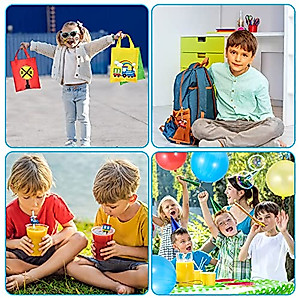 228 Pcs Train Party Favors Train Birthday Party Supplies Train Non Woven Bags Plastic Straws Punch Balloons Stamps Stickers Train Silicone Wristbands for Boy Kids Train Birthday Party Supplies