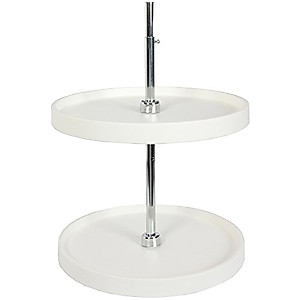 Knape & Vogt PFN20ST-W 31.5 by 20 by 20 Full-Round Polymer Lazy Susan Cabinet Organizer,White