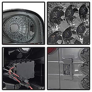 ACANII - For 1997-2003 Ford F150 Pickup Flareside Smoked Lens LED Tail Lights Brake Lamps Replacement Driver & Passenger