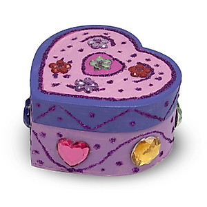 Melissa & Doug Decorate-Your-Own Wooden Heart Box Craft Kit